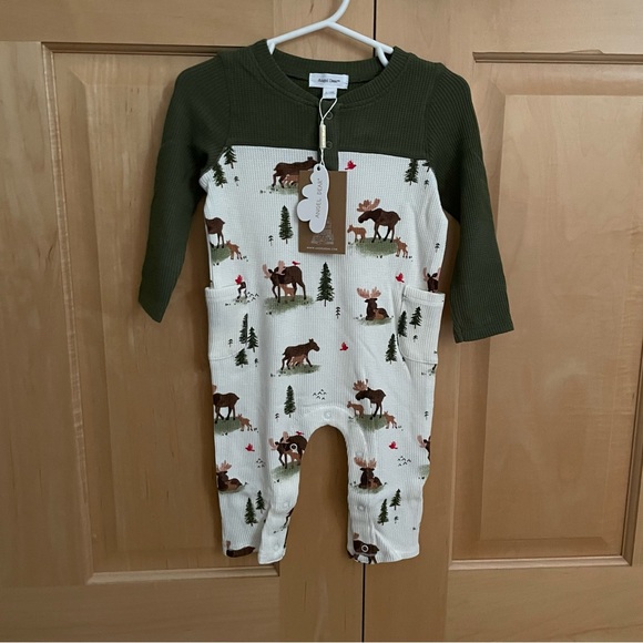 Angel Dear | One Pieces | Nwt Angel Dear Waffle Thermal Henley Moose ...